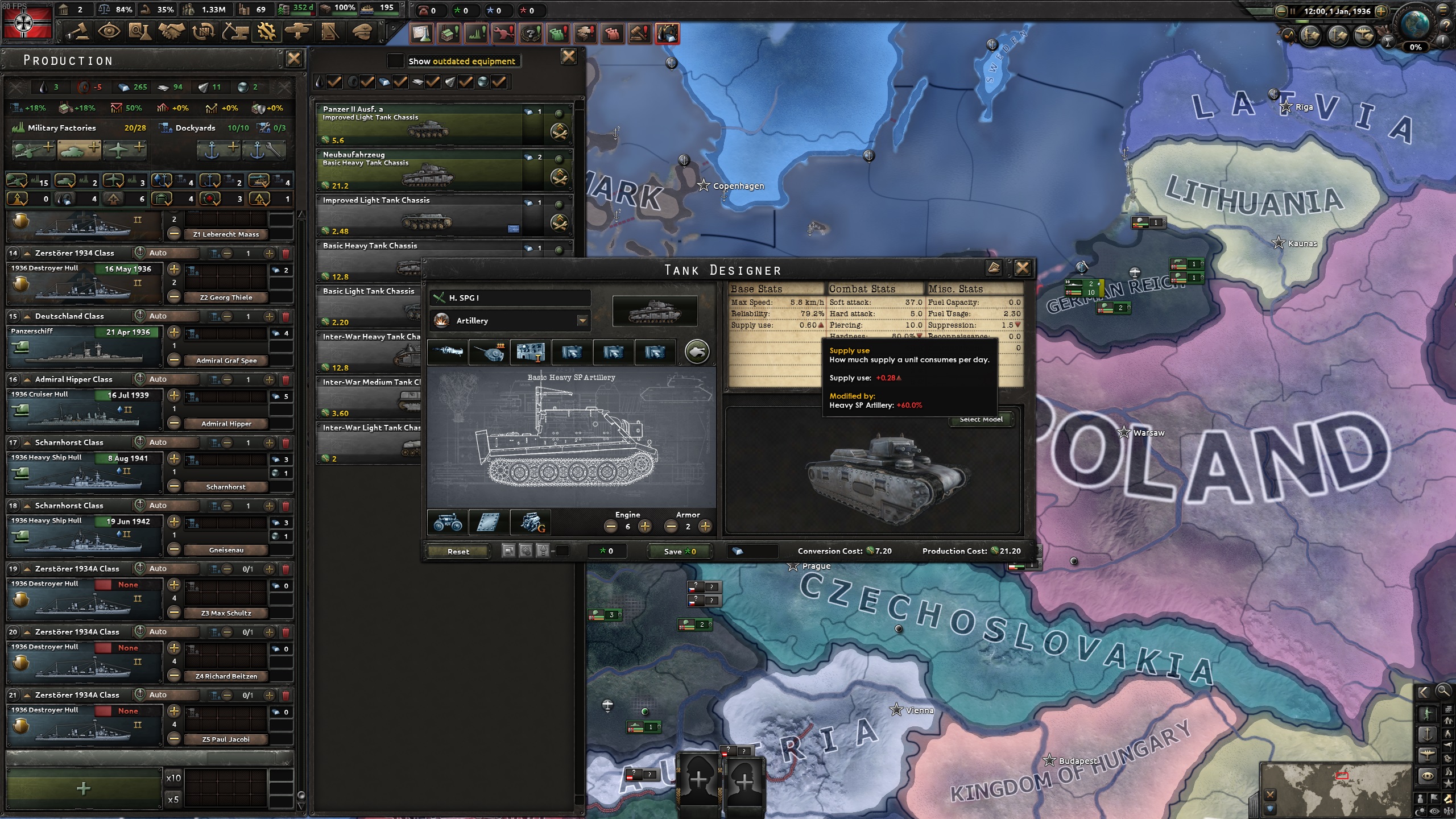 Supply use calculation additive when switch from tank to artillery | Paradox Interactive Forums